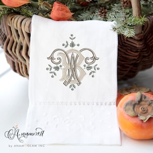 Interlocking BW or WB Embroidery Monogram Design / Machine Embroidery ...