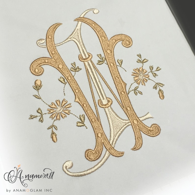 Interlocking WJ or JW Monogram Embroidery Design / Machine Embroidery ...