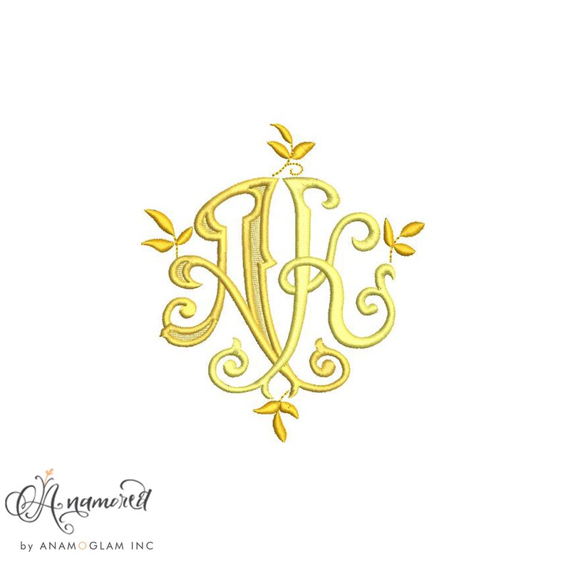Monza Interlocking A and K Embroidery Monogram Design for - Etsy