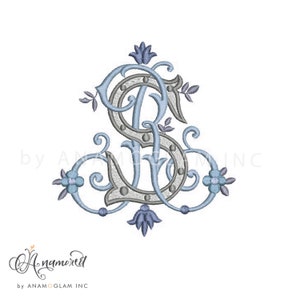 Interlocking S and R Monogram. Embroidery Design for Embroidery ...
