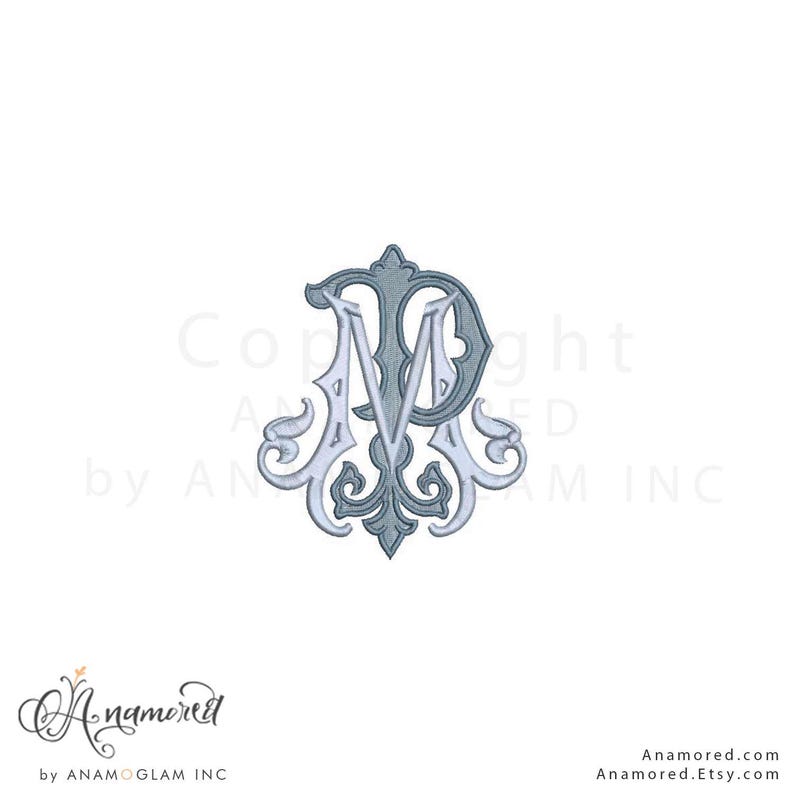 Interlocking M and P Monogram Embroidery Design / Machine Embroidery ...