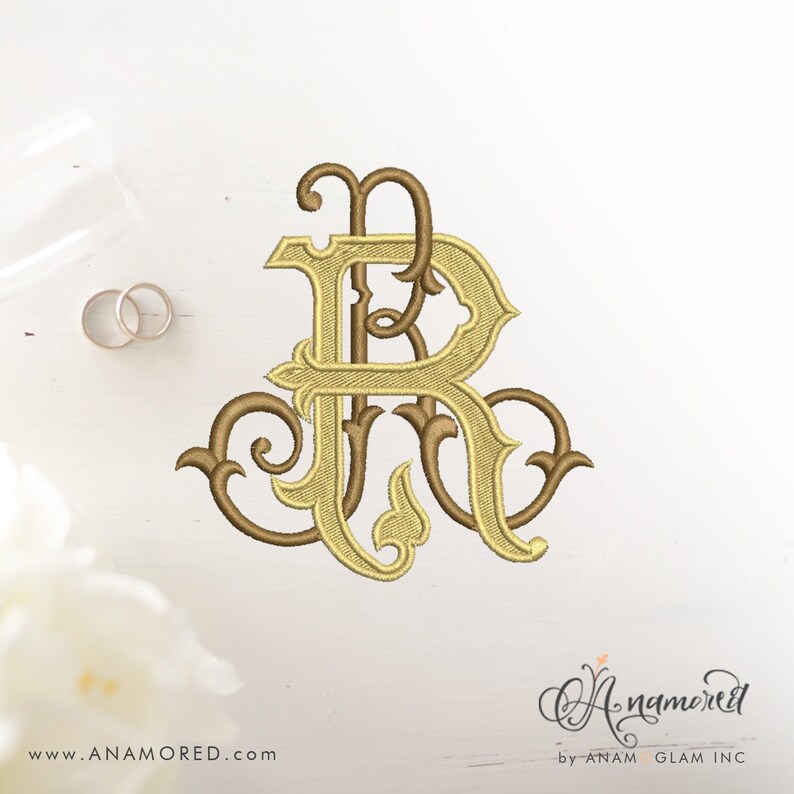 Interlocking R and R Embroidery Monogram Instant Download for - Etsy