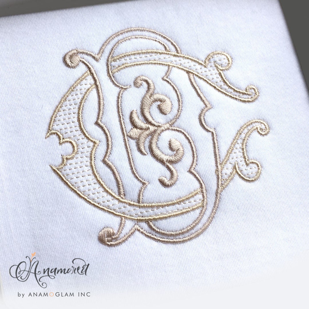 Interlocking D and C Embroidery Monogram Design for Machine Embroidery ...