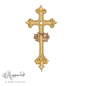 Cross With Crown of Thorns Embroidery Design for Embroidery Machine ...