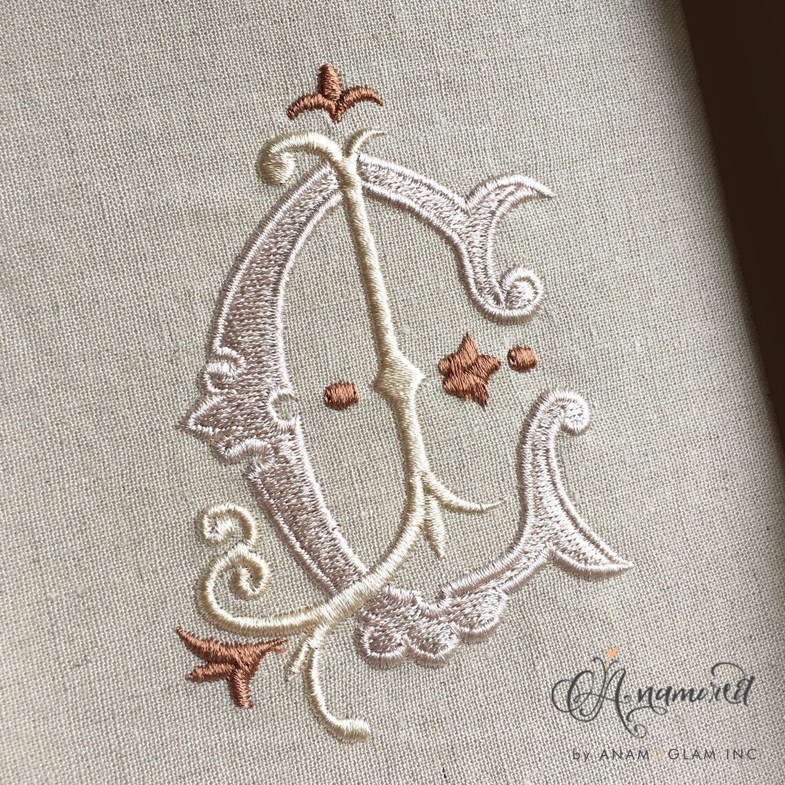 Interlocking J and C Embroidery Monogram Design for Machine | Etsy
