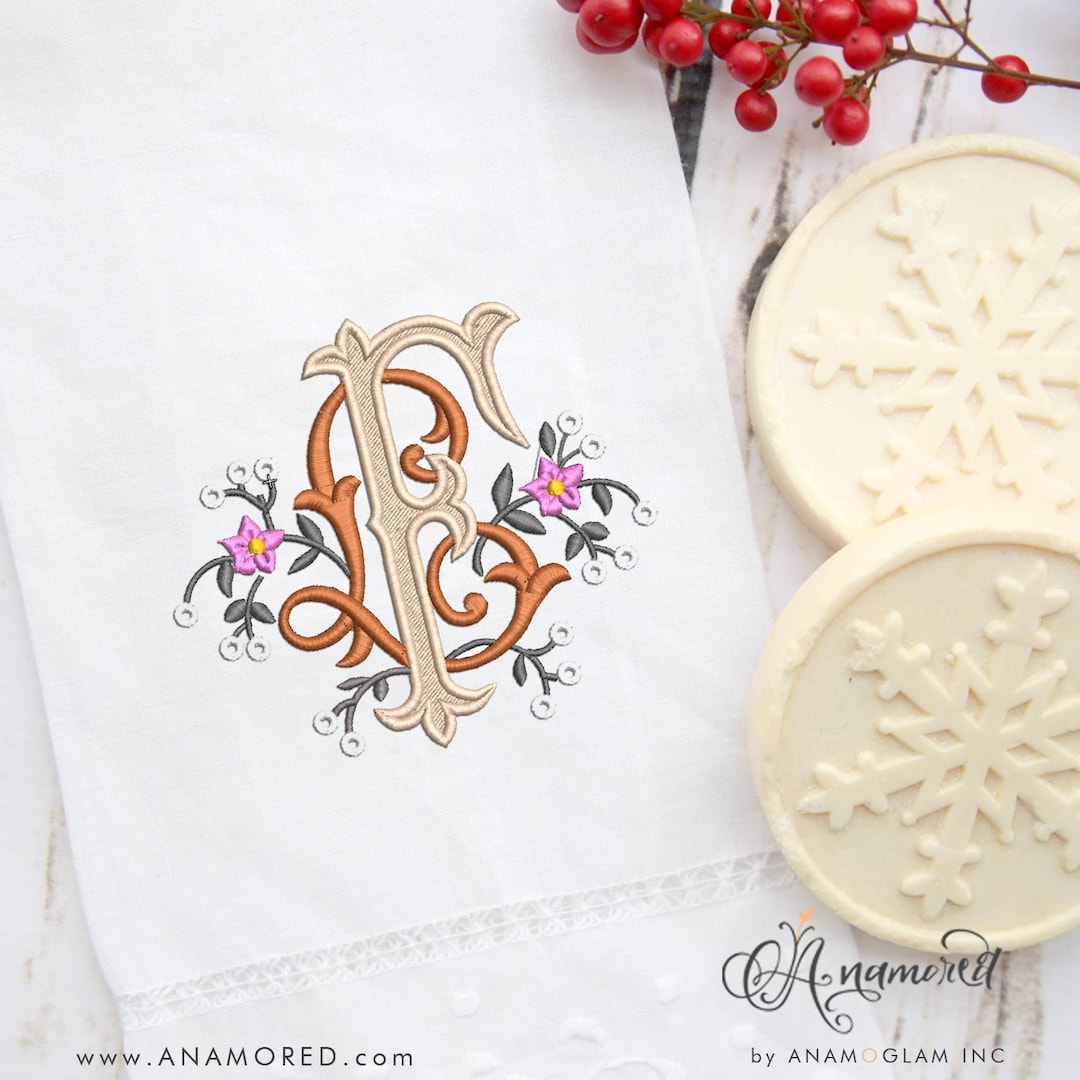 Interlocking FL or LF Embroidery Monogram Design for Machine Embroidery ...