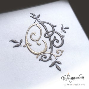 Small Custom Monogram Setup: 2 Letter Monza Custom Interlocking ...