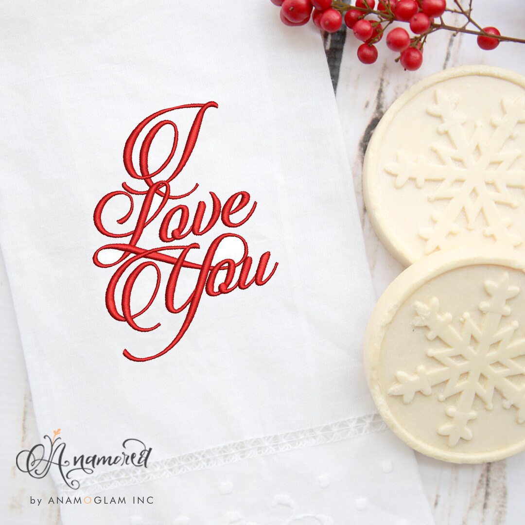 I Love You Embroidery Design Pattern for Embroidery Machine - Etsy