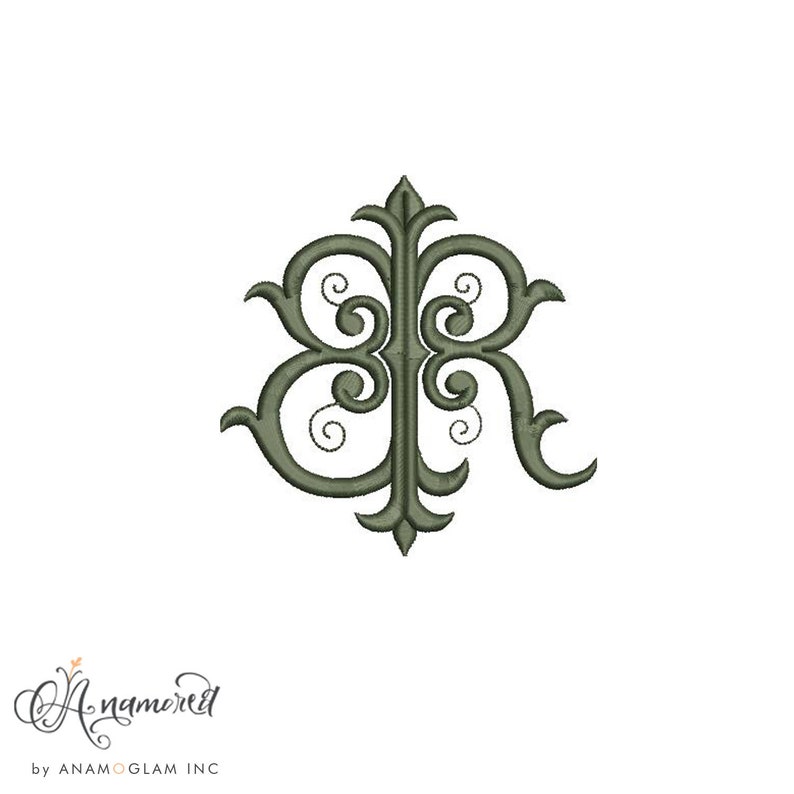 Interlocking B and R Embroidery Monogram Design for Machine - Etsy