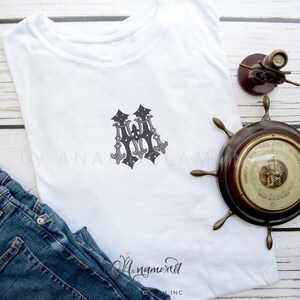 Interlocking M and H Embroidery Monogram Design for Machine Embroidery ...