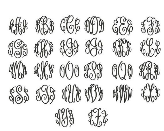 Fancy Circle Monogram Fonts