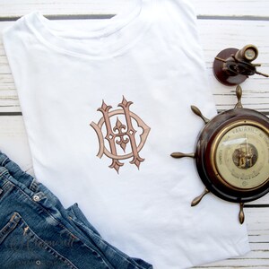 Interlocking D and H Embroidery Monogram Design for Machine Embroidery ...