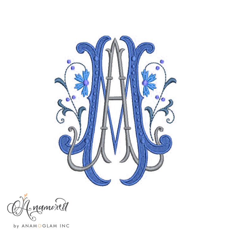 Interlocking M and A Embroidery Monogram Design for Machine - Etsy