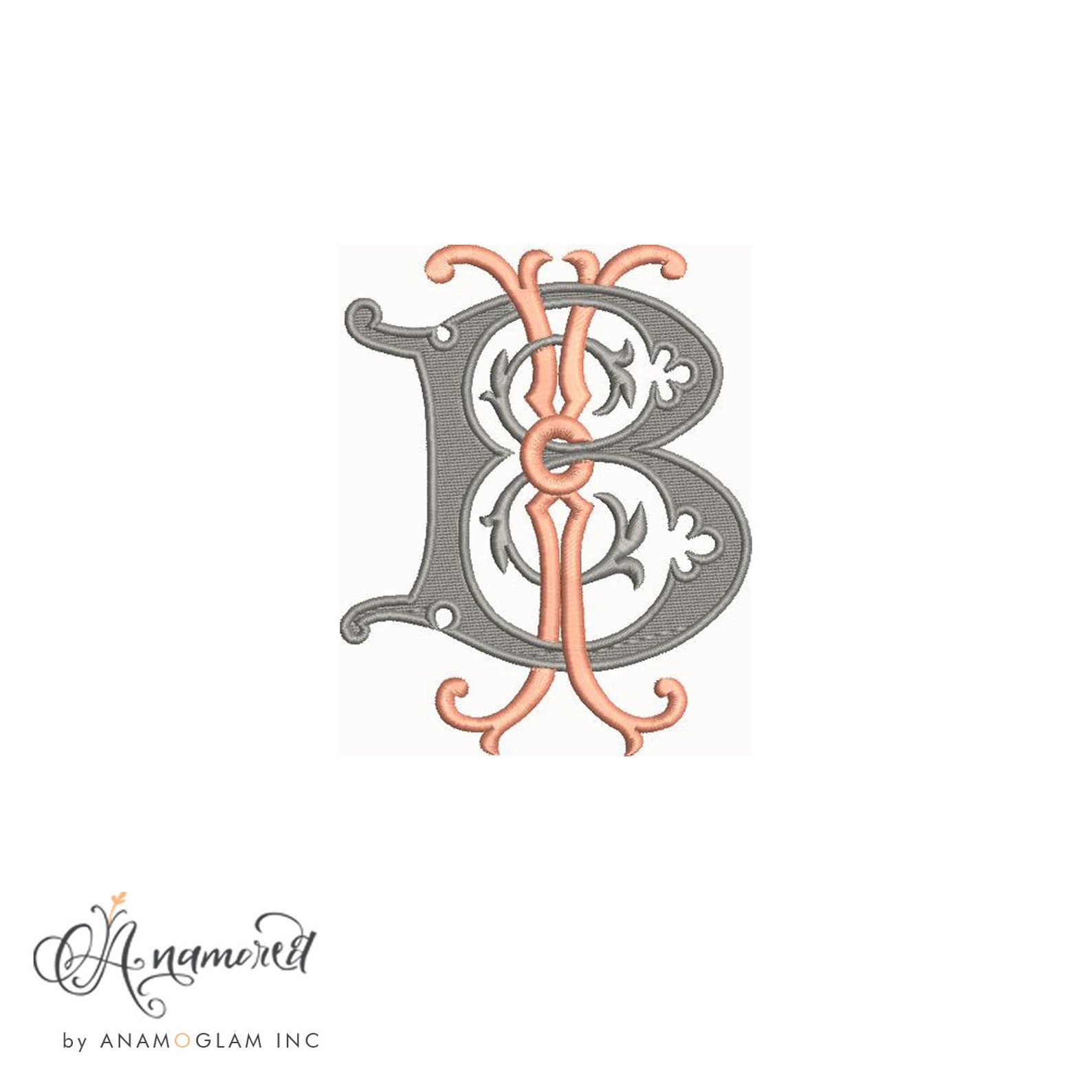 Interlocking BI or IB Monogram Embroidery Design / Machine Embroidery ...