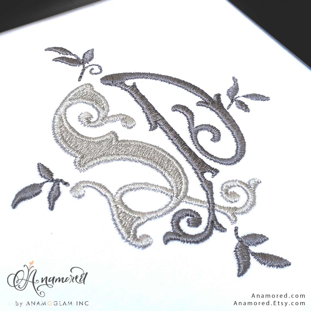 Monza Interlocking S and D Embroidery Monogram Design for Machine ...