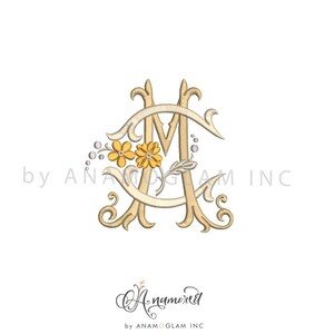 Interlocking C and M Embroidery Monogram Design / Machine Embroidery ...