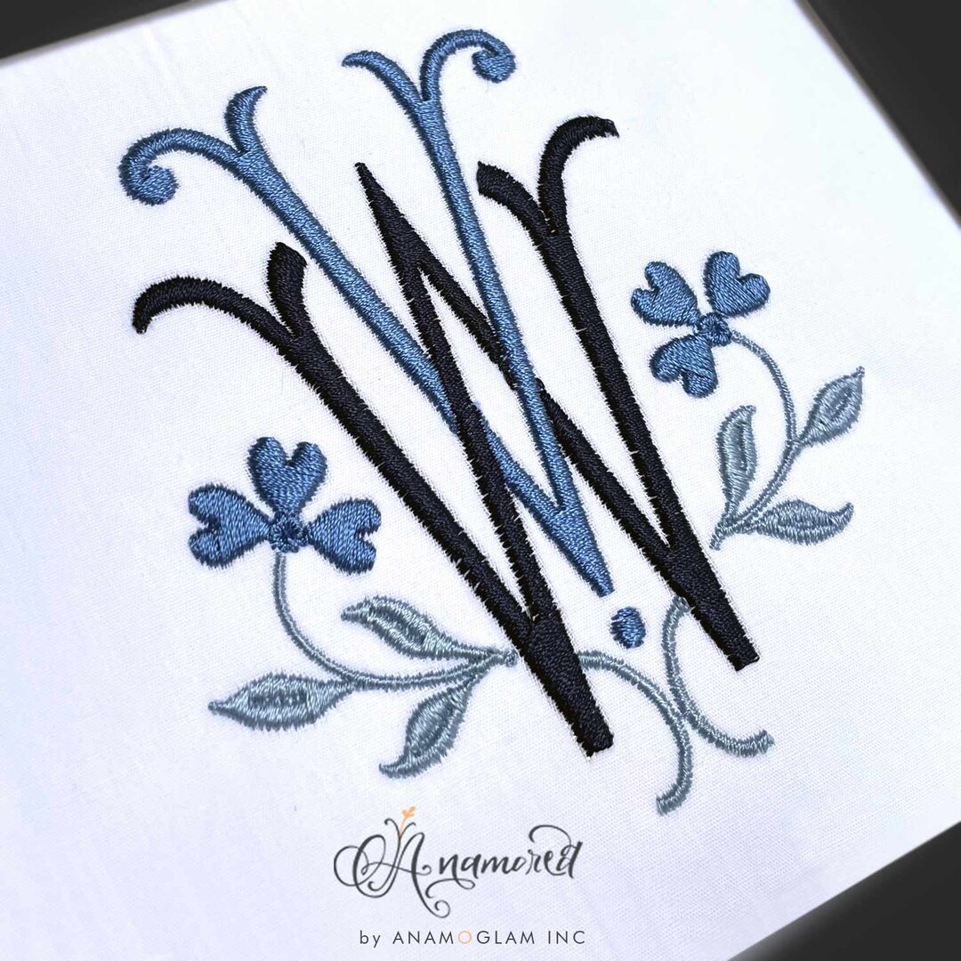 Interlocking V and W Embroidery Monogram, Instant Download for ...