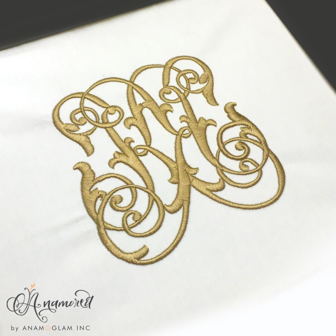 Interlocking K and K Embroidery Monogram Design for Machine Embroidery ...
