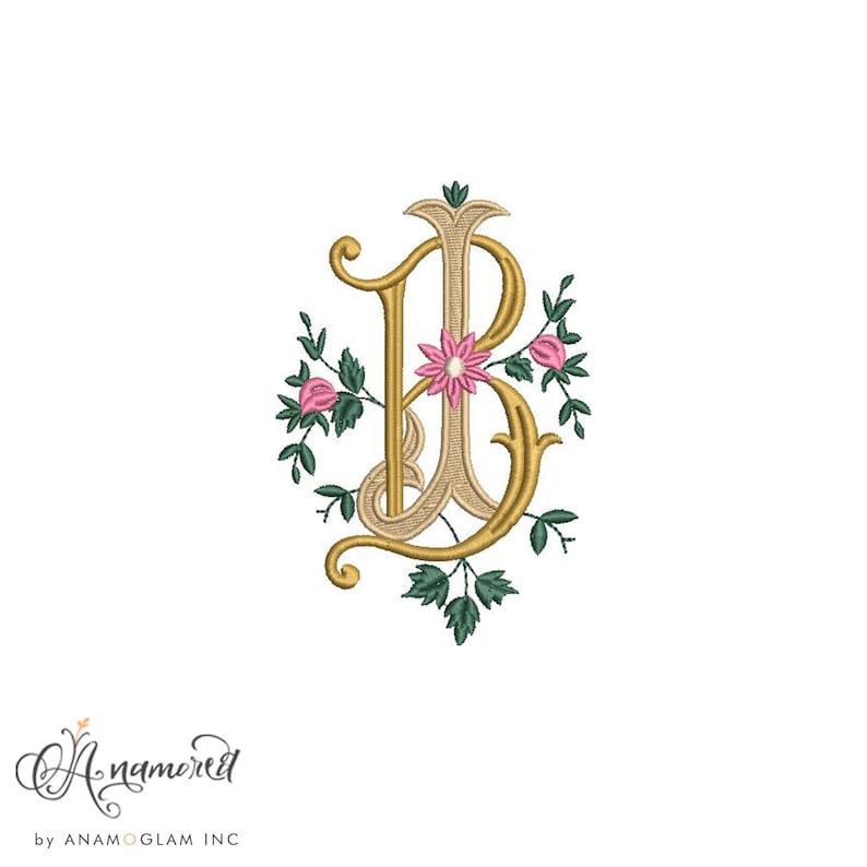Interlocking BJ or JB Monogram Embroidery Design / Machine - Etsy