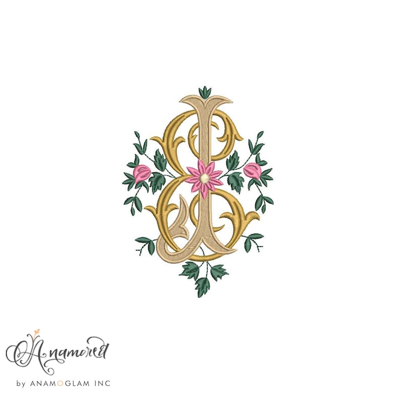 Interlocking EJ or JE Monogram Embroidery Design / Machine - Etsy