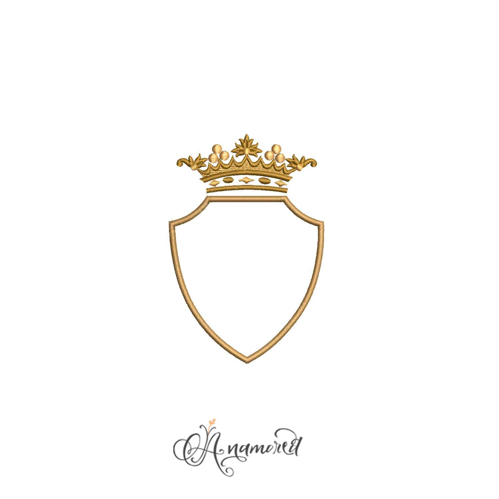 Shield Monogram Font With Crest and Crown, 26 Letters, 1 Crest With ...