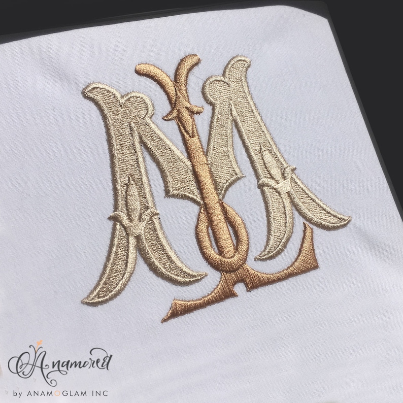 Interlocking L and M Embroidery Monogram Design for Machine Embroidery ...
