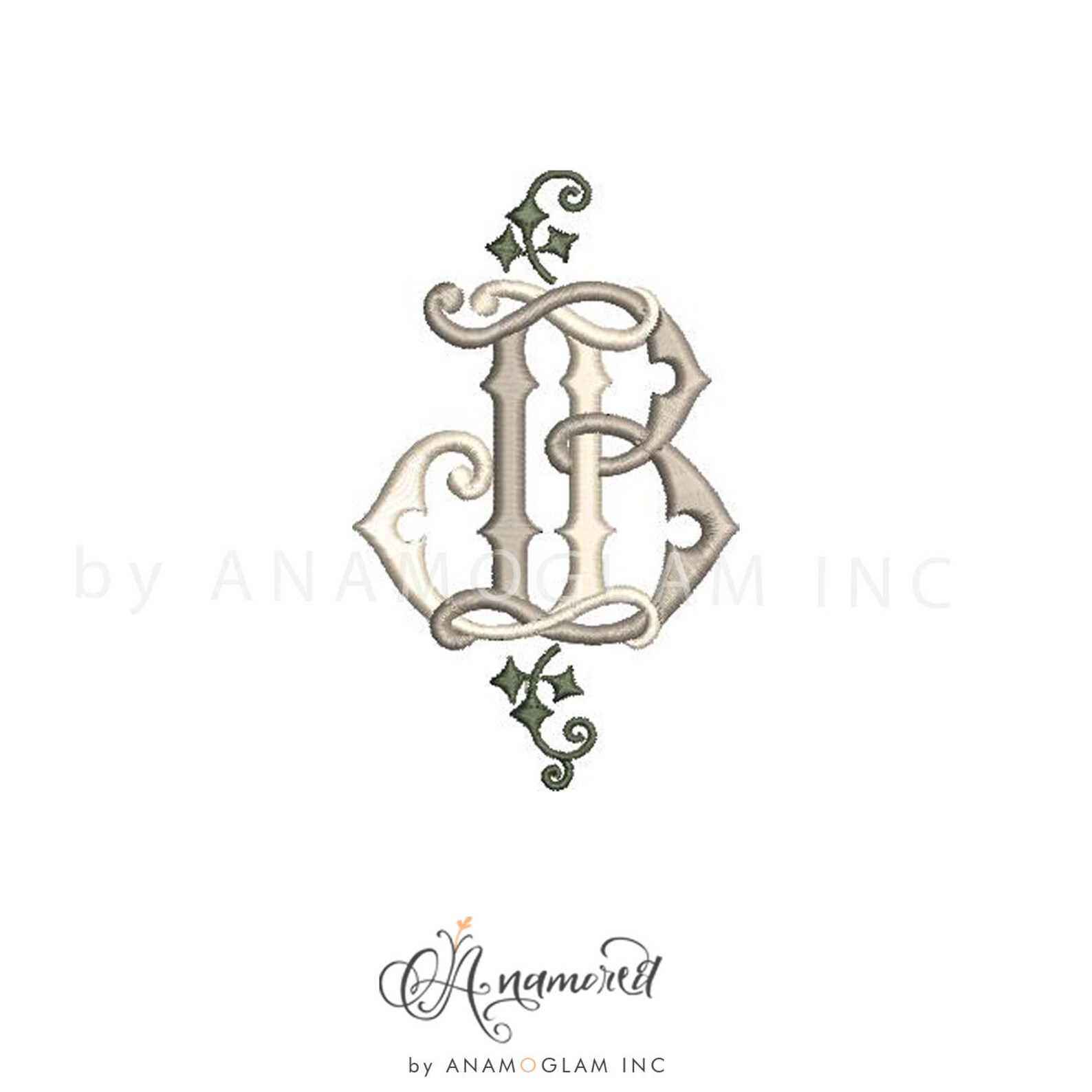 Interlocking J and B Monogram Embroidery Design / Embroidery Design ...