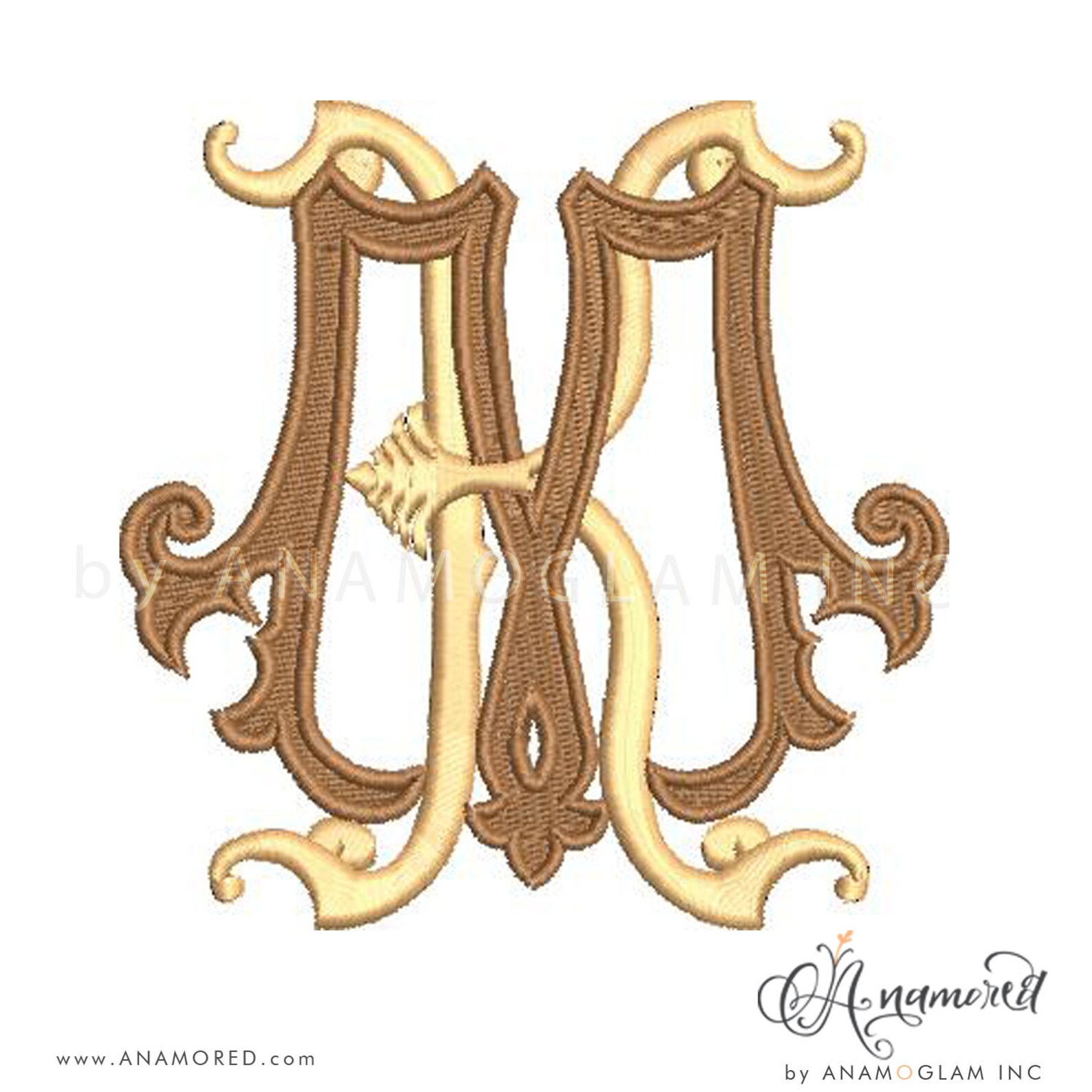 Interlocking K and M Monogram Embroidery Design for Embroidery Machine ...