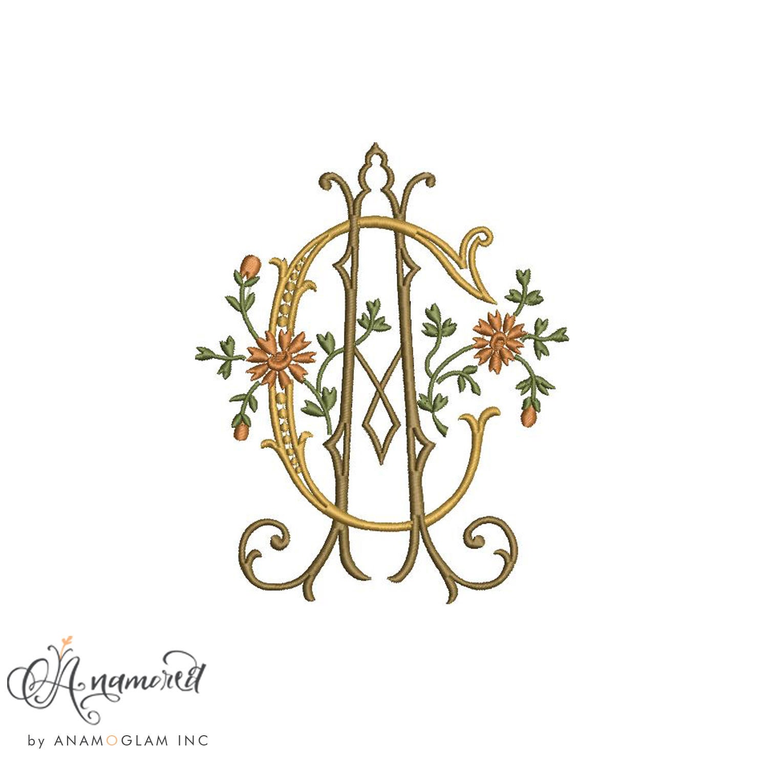 Interlocking A and C Embroidery Monogram Design for Machine - Etsy