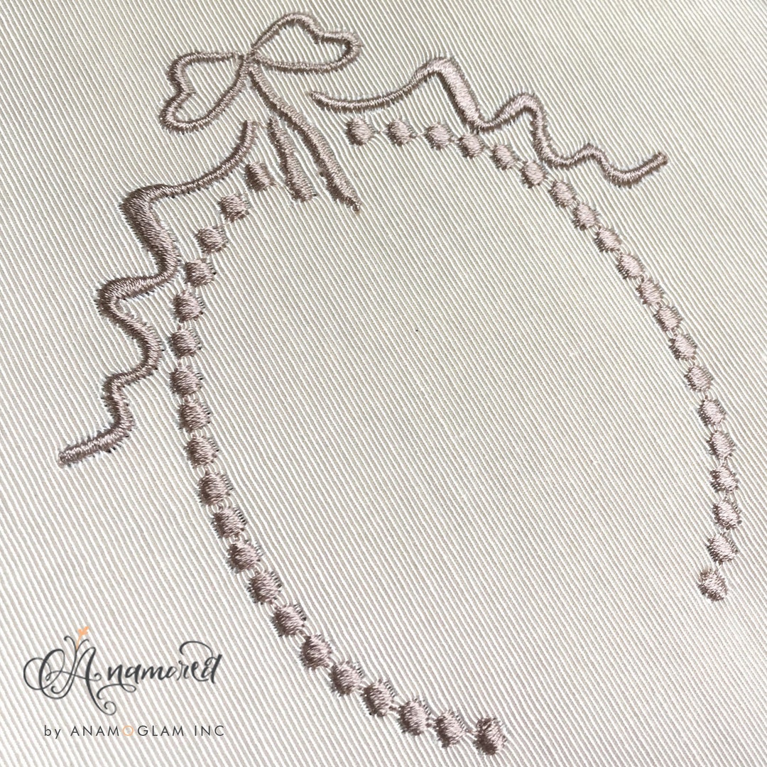 Bow Frame Embroidery Design / Machine Embroidery File / Bow Embroidery ...