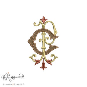 Interlocking CP or PC Monogram Embroidery Design / Machine Embroidery ...
