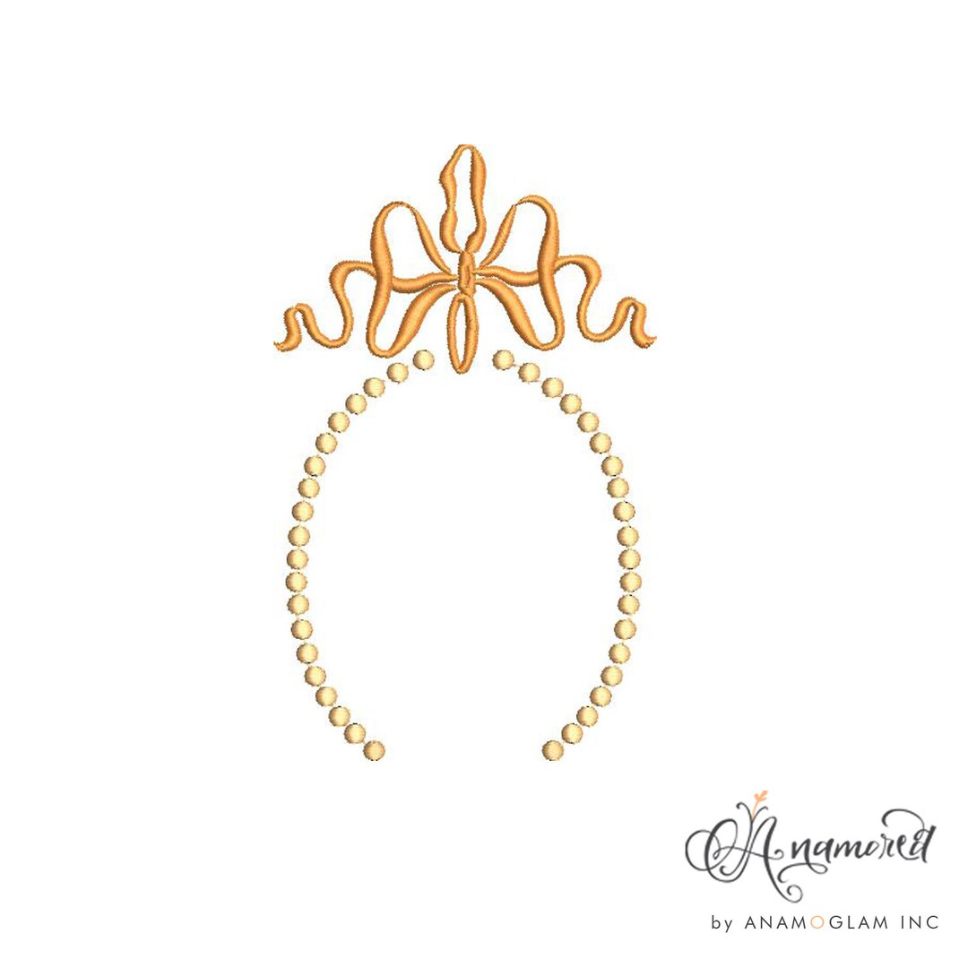Bow Frame for Monogram Embroidery Design in 3 Sizes. - Etsy