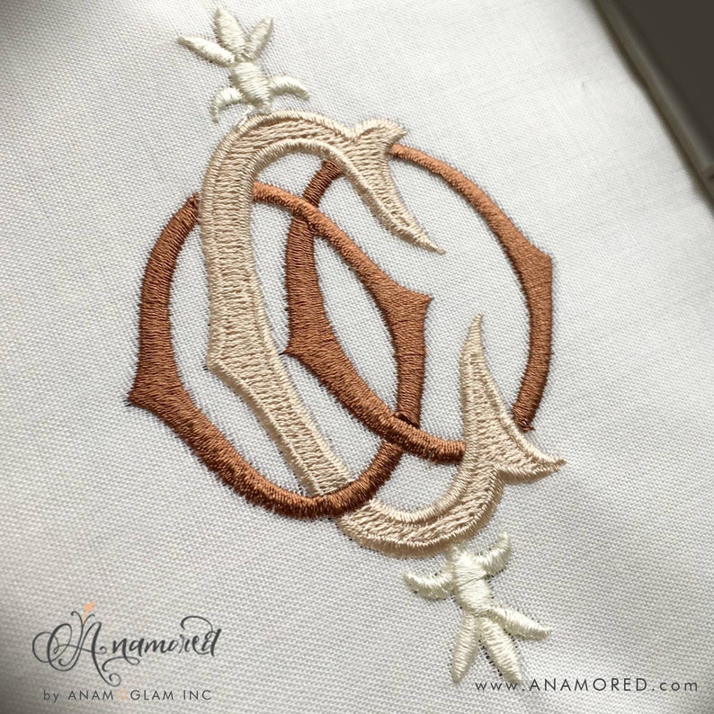 Interlocking O and C Monogram. Embroidery Design for - Etsy