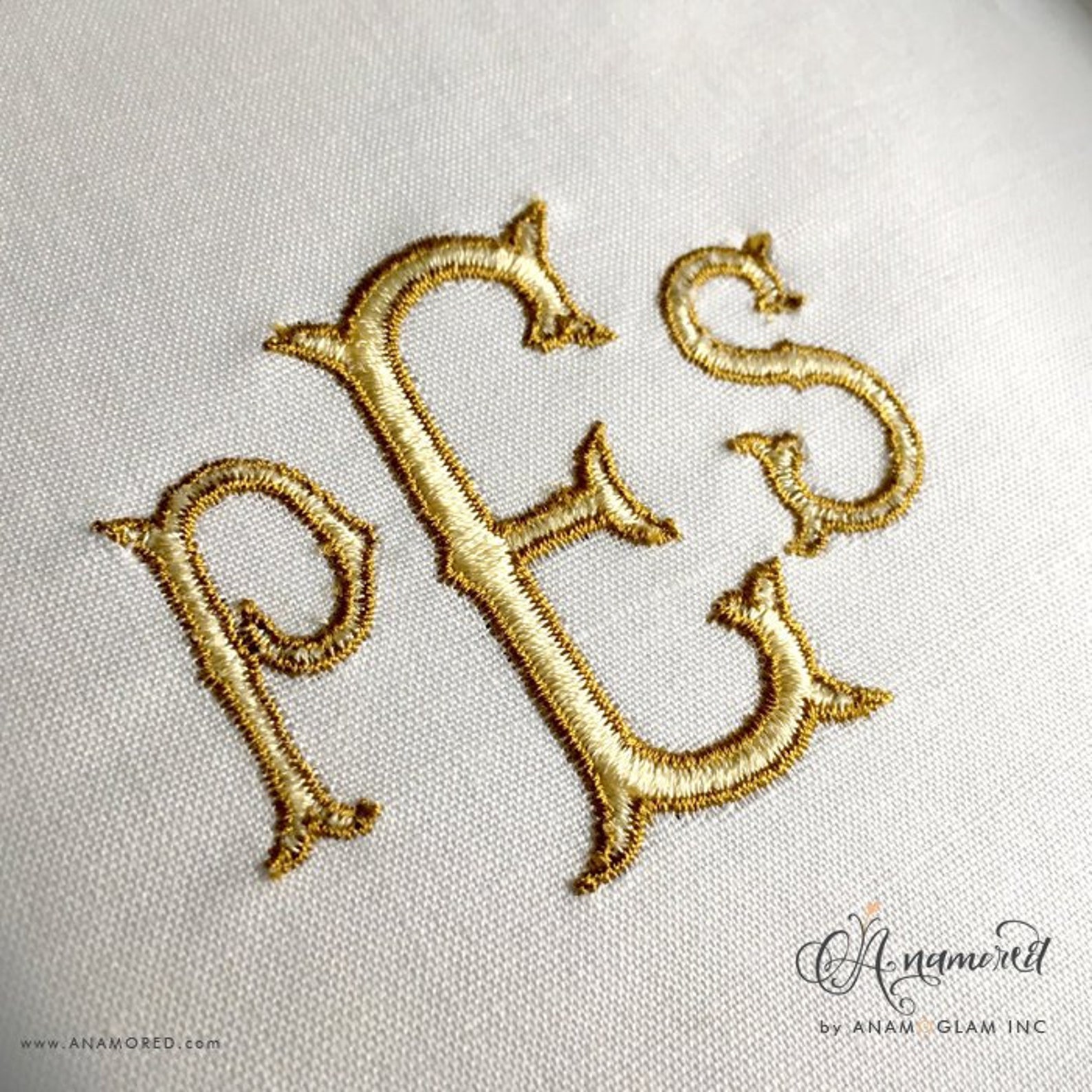 5 Sizes Fancy Fishtail With Border / Outline Embroidery Font - Etsy