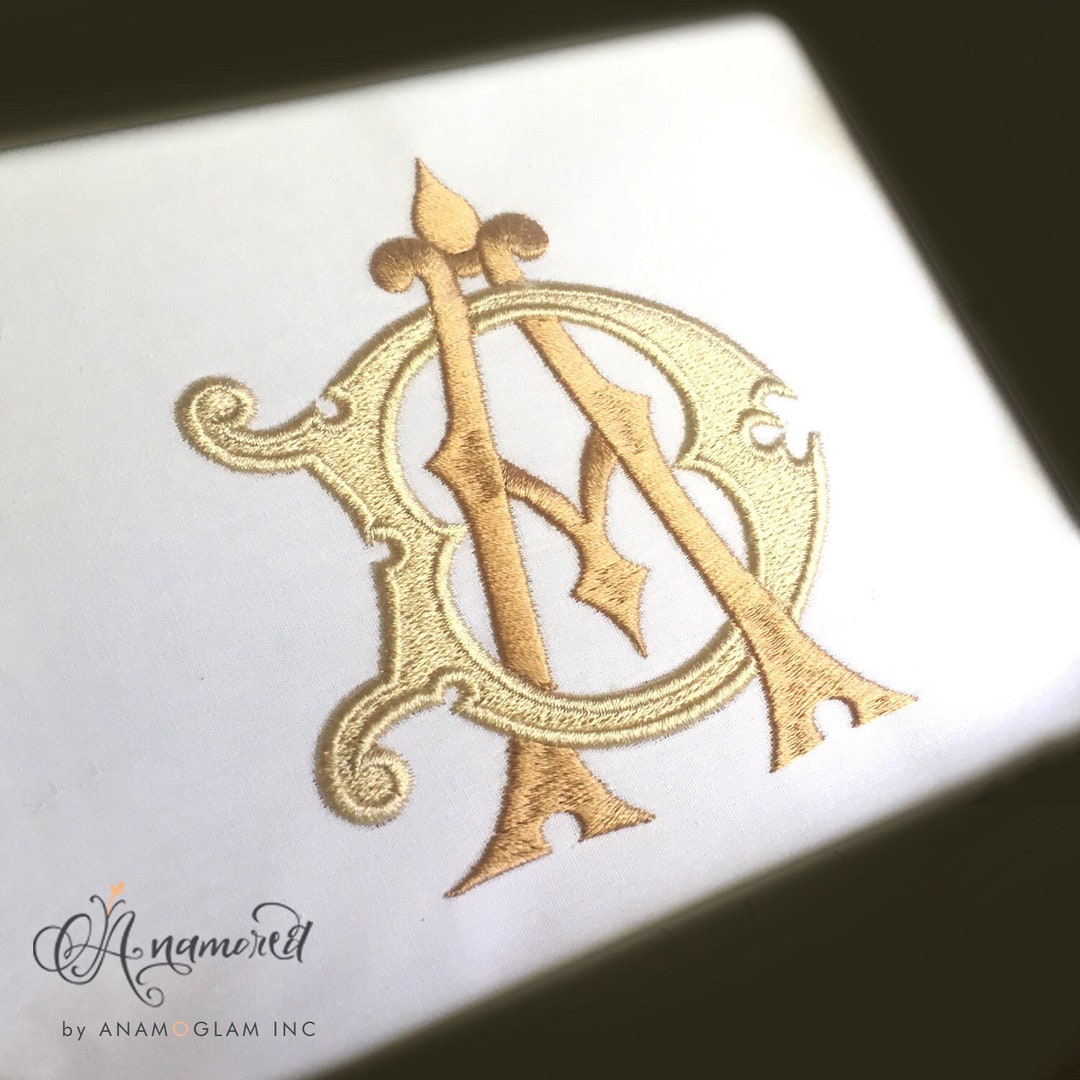 Interlocking A and D Embroidery Monogram Design for Machine Embroidery ...