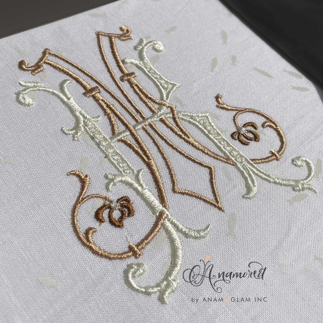 Interlocking K and M Monogram Embroidery Design for Embroidery Machine ...