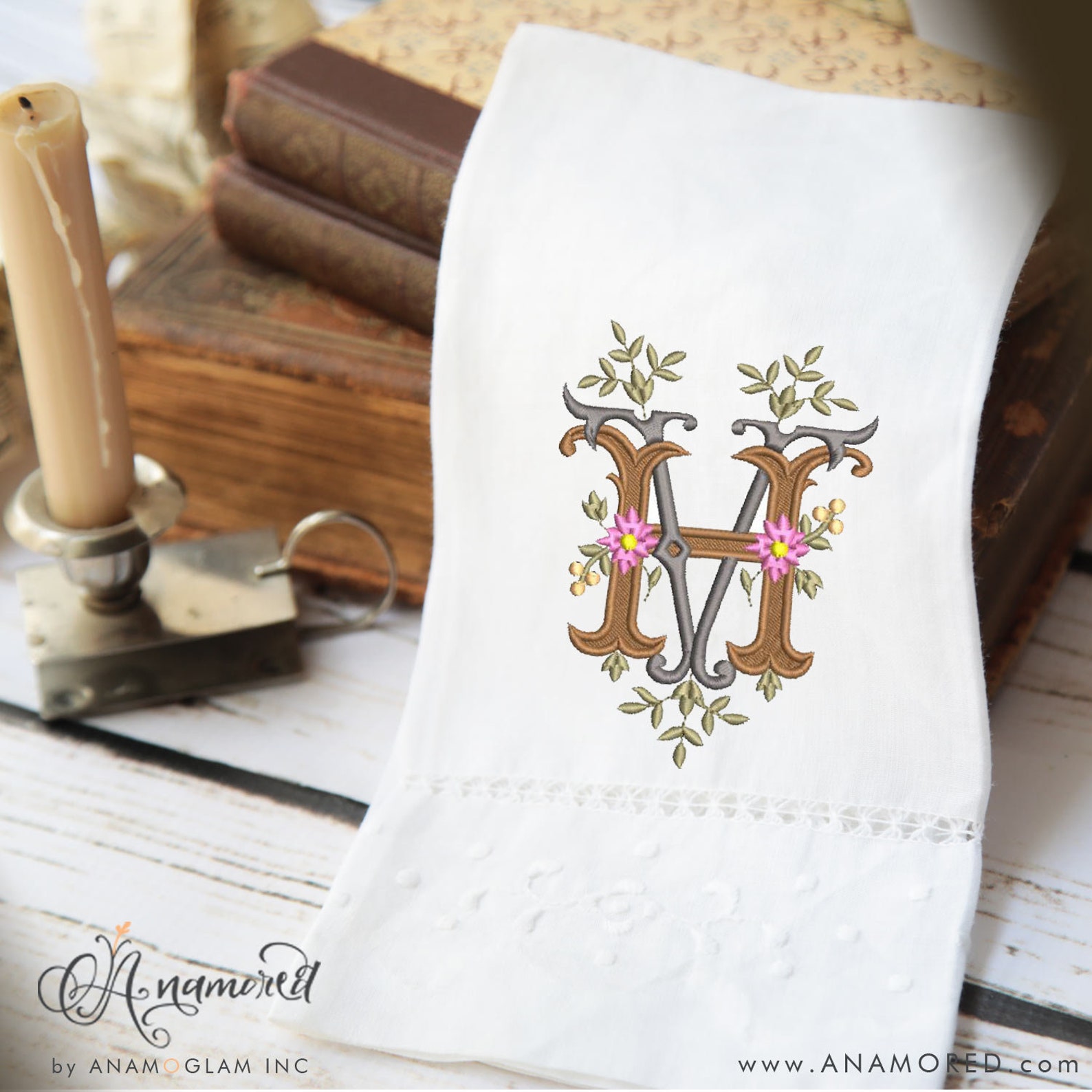 Interlocking H and V Monogram Embroidery Design / Machine - Etsy