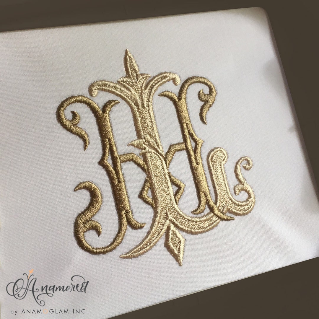 Interlocking L and H Embroidery Monogram Design for Machine Embroidery ...