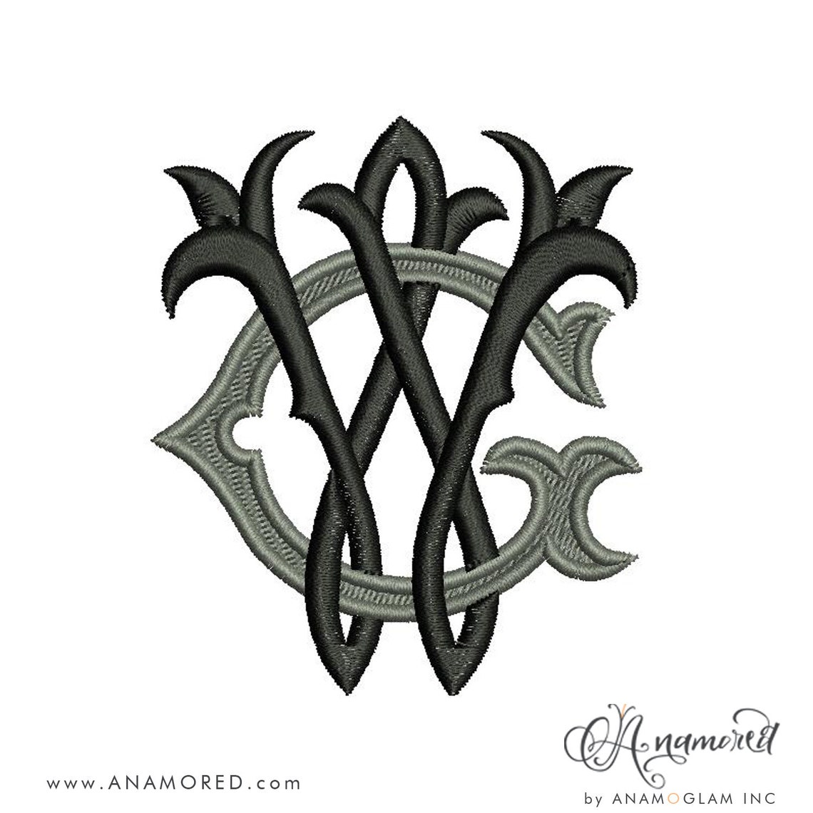 Interlocking G and W Monogram Embroidery Design / Machine - Etsy