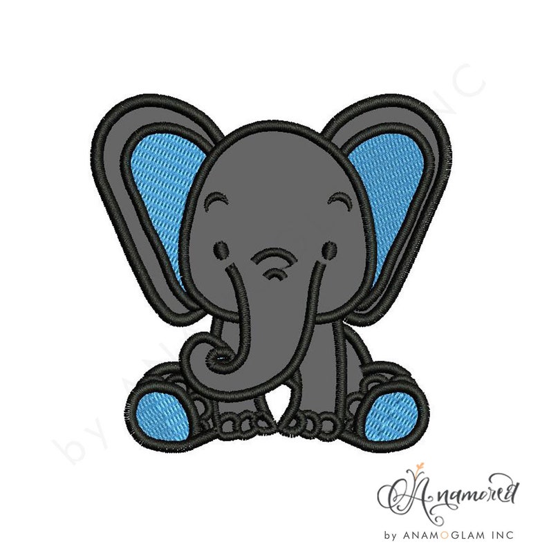Baby Elephant Embroidery Applique' Design for Embroidery - Etsy