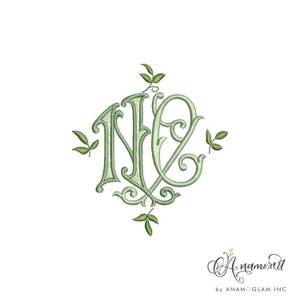 Monza Interlocking N and C Embroidery Monogram Design for Machine ...