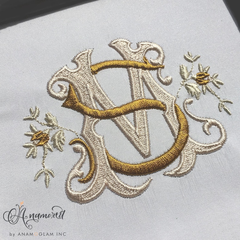 Interlocking S and M Embroidery Monogram Design for Machine Embroidery ...