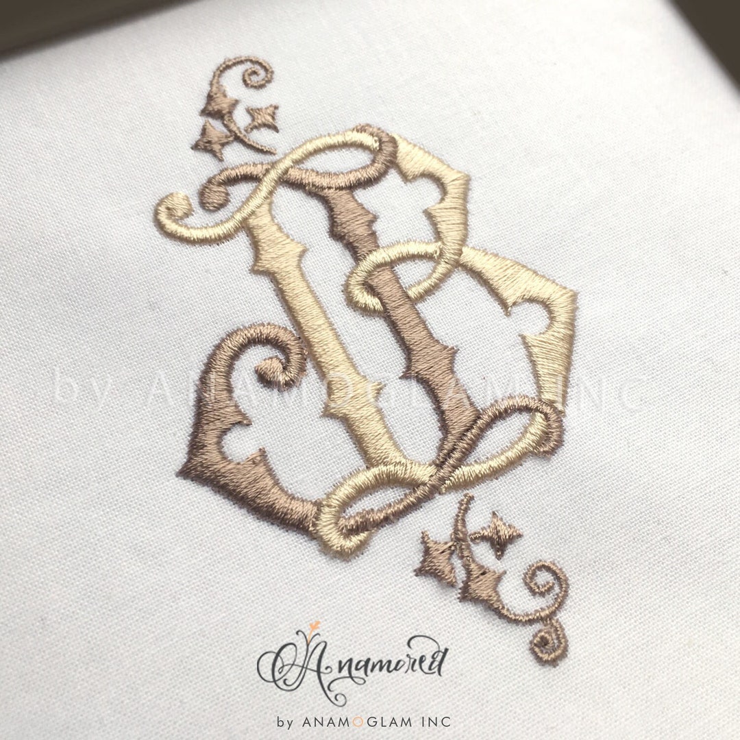 Interlocking J and B Monogram Embroidery Design / Embroidery Design ...