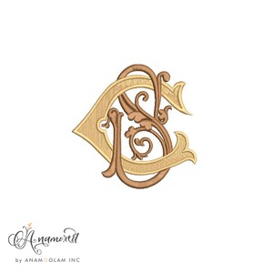 Interlocking CS or SC Monogram Embroidery Design / Machine Embroidery ...