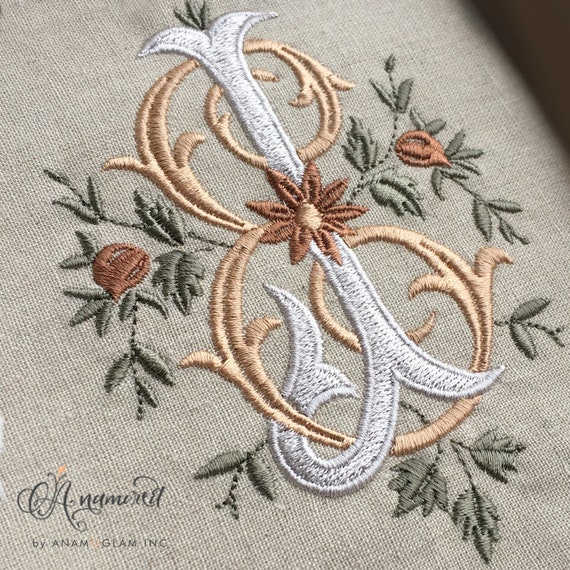 Interlocking EJ or JE Monogram Embroidery Design / Machine - Etsy