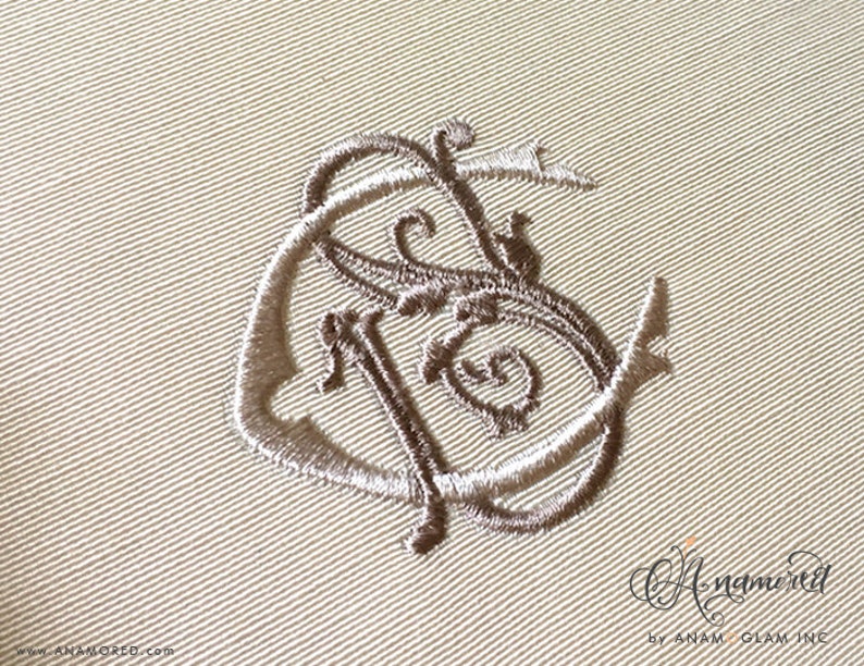 Interlocking CS or SC Monogram Embroidery Design / Machine | Etsy