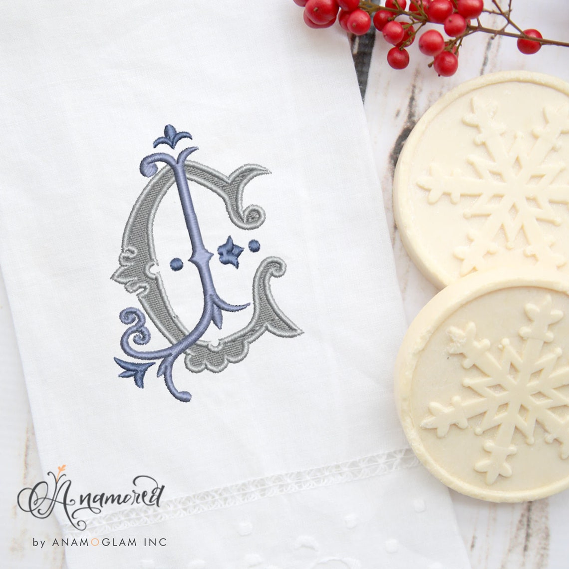 Interlocking J and C Embroidery Monogram Design for Machine - Etsy