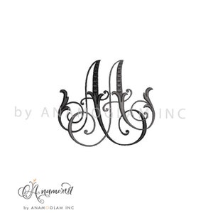 Interlocking A and A Monogram Embroidery Design / Embroidery Design ...