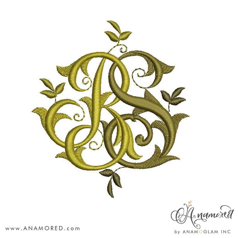Interlocking B and S Monogram. Embroidery Design for - Etsy