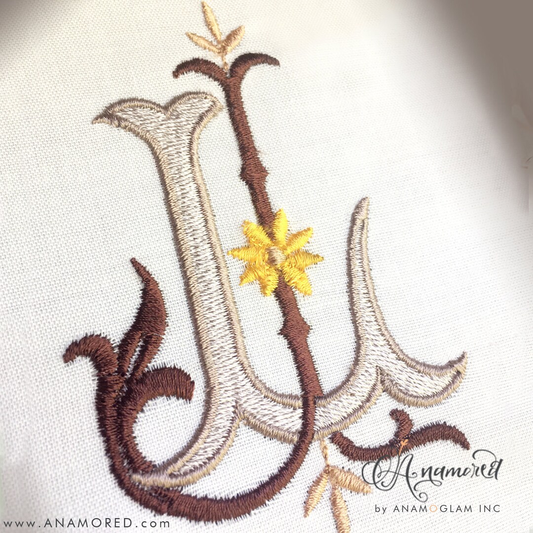 Interlocking J and L Embroidery Monogram Design for Machine - Etsy